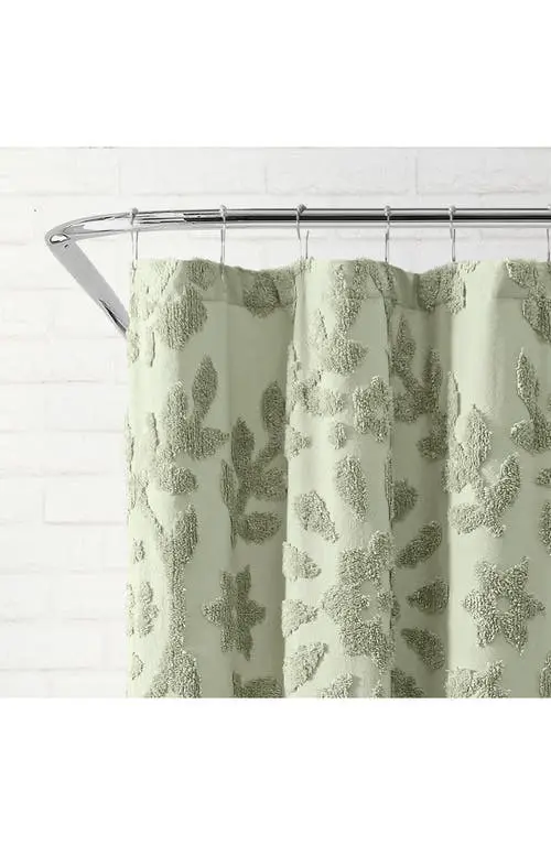 PERI HOME Chenille Laurel Shower Curtain - Sage