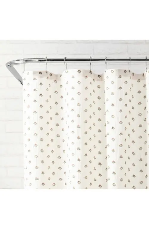 Peri Home 100% Cotton Fabric Shower Curtain - Thumbnail 3