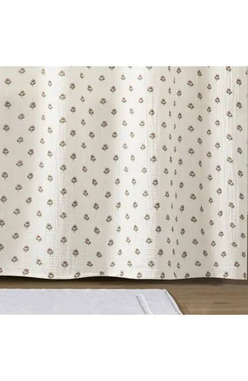 PERI HOME Block Print Gauze Shower Curtain
