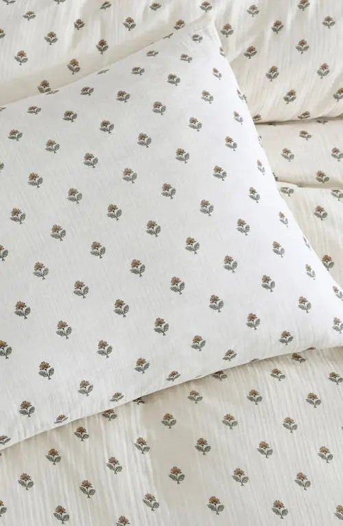 PERI HOME Block Print Gauze Comforter & Shams Set