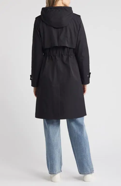Sam Edelman Hooded Trench Coat - Black