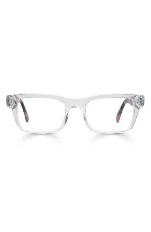 Eyebobs Fare N Square Square Reading Glasses - Clear Crystal/orange Temples