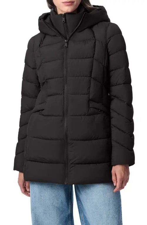 Bernardo Hooded Puffer Jacket With Bib