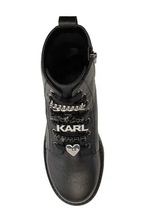 Karl Lagerfeld Paris Mela Combat Boots