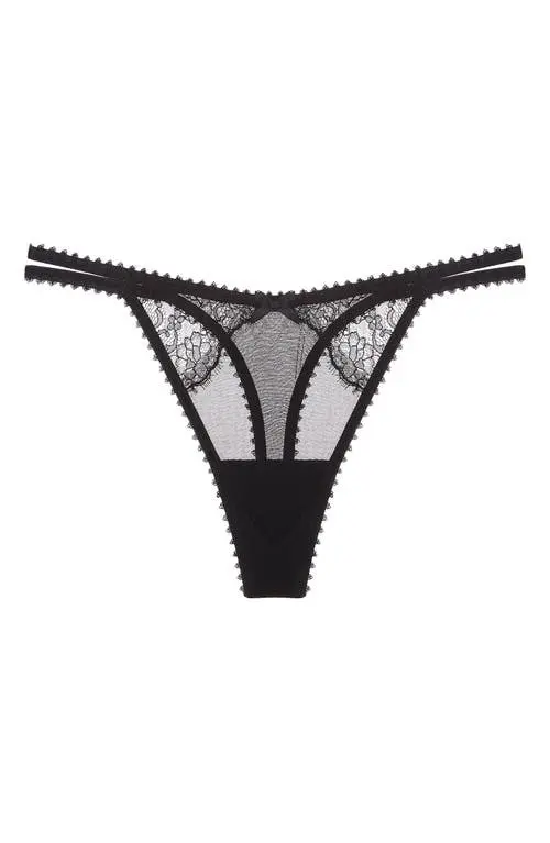 JOURNELLE Chiara Mesh Thong - Noir