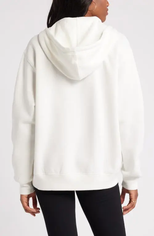 Bp. Oversized Zip Fleece Hoodie - Ivory