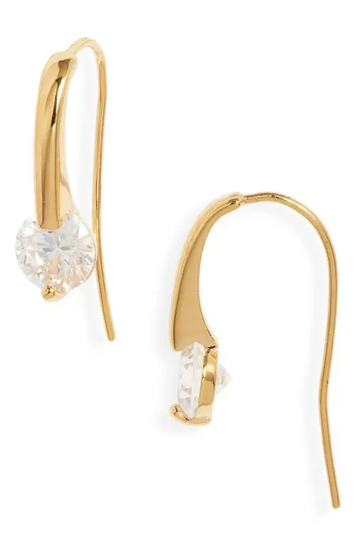 Nordstrom Floating Cubic Zirconia Drop Earrings - 14k Gold Plated