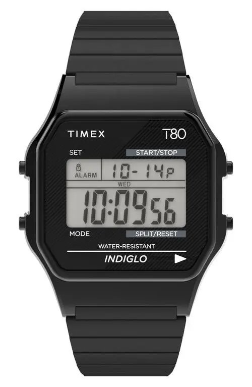 Timex® T80 Digital Bracelet Watch - Black
