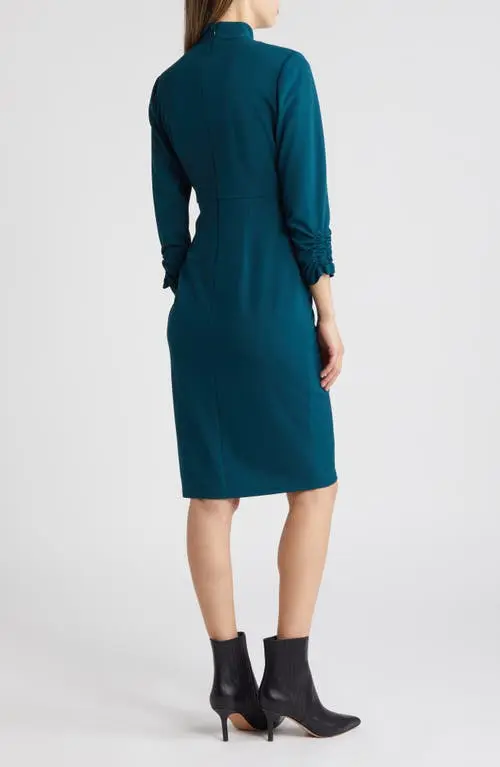 chinese dress ladies Tahari ASL Women's Long Sleeve Sequin Surplus Wrap Dress, Emerald Sequin, 4  at Amazon Women's Clothing store