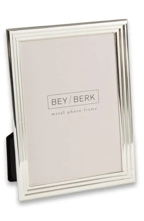 BEY-BERK Lance Picture Frame - Silver