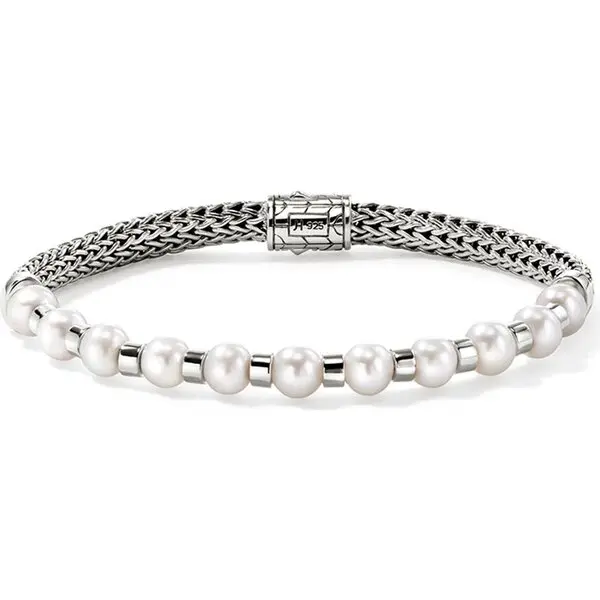 John Hardy Essential Pearl Bracelet - Silver