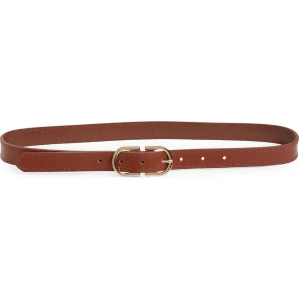 Nordstrom Camilla Leather Belt - Cognac