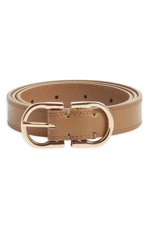 Nordstrom Camilla Leather Belt - Olive Breen