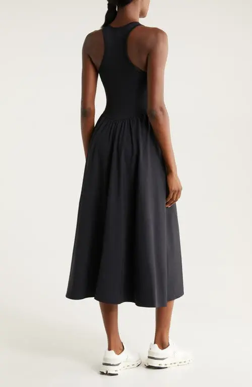 knee length dresses for ladies Donna Karan Women's Square Neck Belted A-Line Dress - Orange - Size 2 main image 1