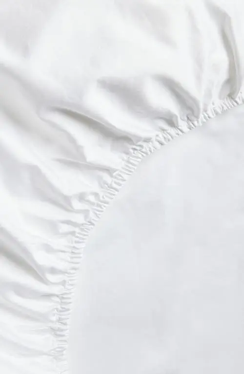 Nordstrom 400 Thread Count Organic Cotton Fitted Sheet - White