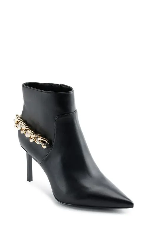 Karl Lagerfeld Paris Samra Chain Ankle Bootie - Black