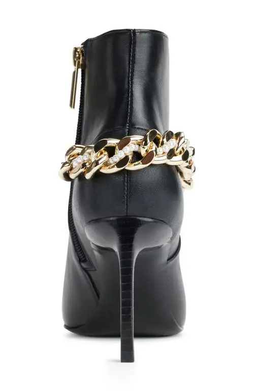 Karl Lagerfeld Paris Samra Chain Ankle Bootie - Black
