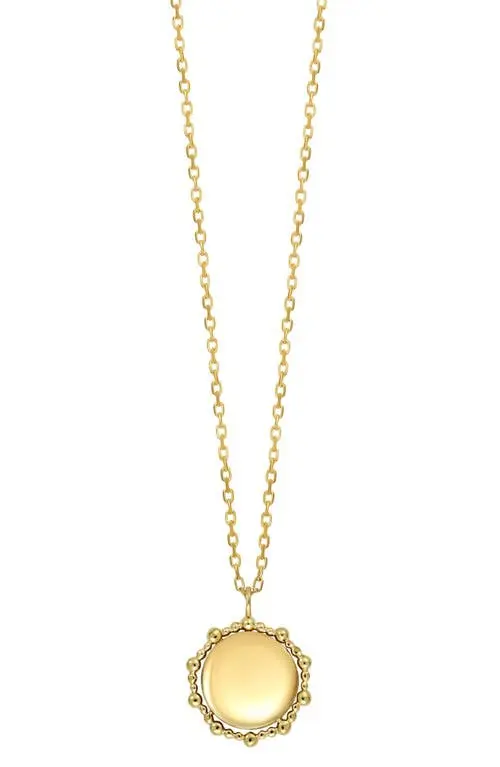 Bony Levy 14k Gold Disc Pendant Necklace - 14k Yellow Gold