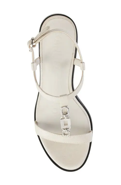 Karl Lagerfeld Paris Hilary T-strap Sandals - Soft White