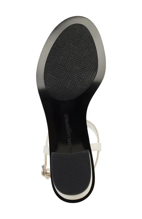 Karl Lagerfeld Paris Hilary T-strap Sandals - Soft White