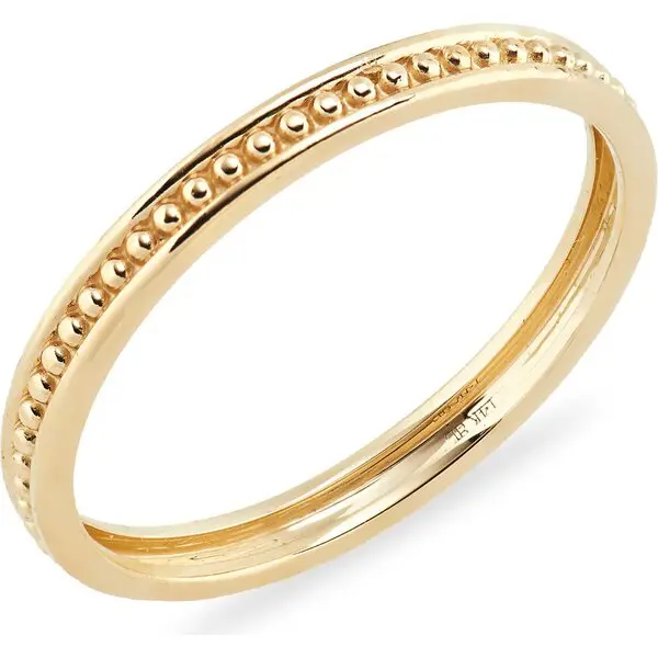 Bony Levy 14k Gold Textured Stackable Ring - 14k Yellow Gold