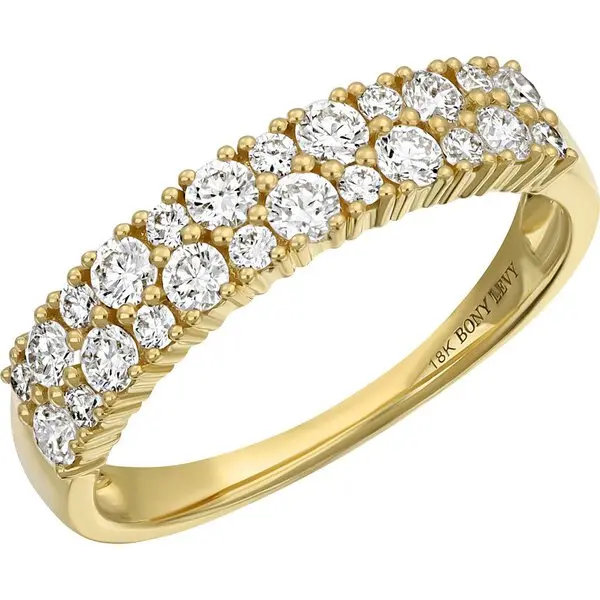Bony Levy Audrey Two-row Diamond Ring - 18k Yellow Gold