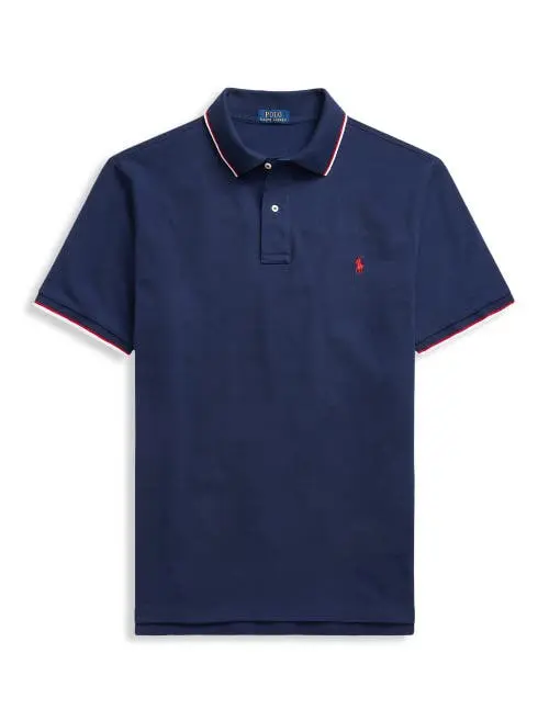 Polo Ralph Lauren Big & Tall Tipped Mesh Polo Shirt - Newport Navy
