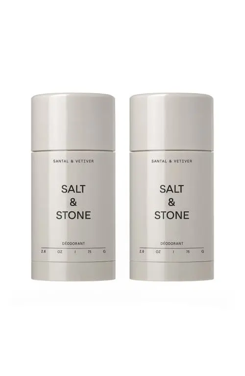 SALT & STONE Santal & Vetiver Deodorant Duo $40 Value - No Color