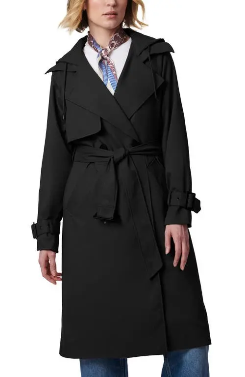 Bernardo Double-breasted Hooded Trench Coat