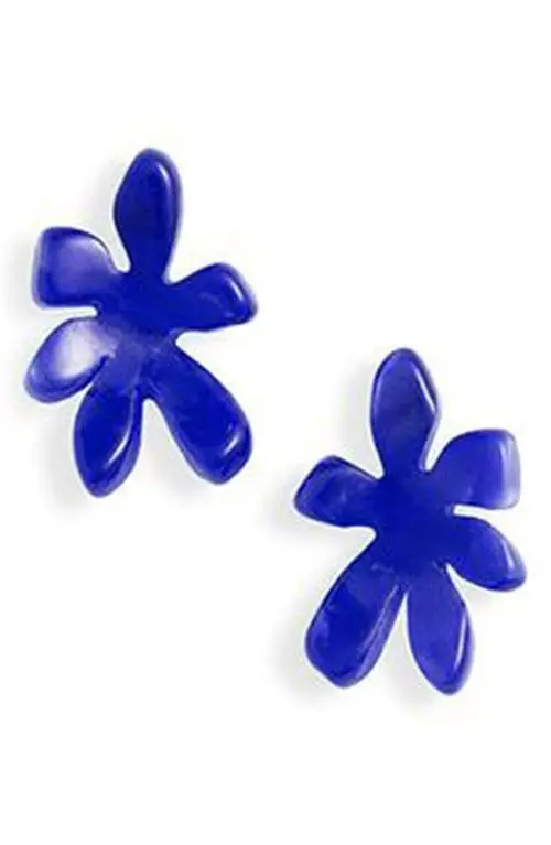 Lele Sadoughi Paper Lily Stud Earrings - Royal Blue