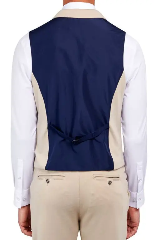 BROOKLYN BRIGADE Slim Fit Performance Knit Vest - Tan