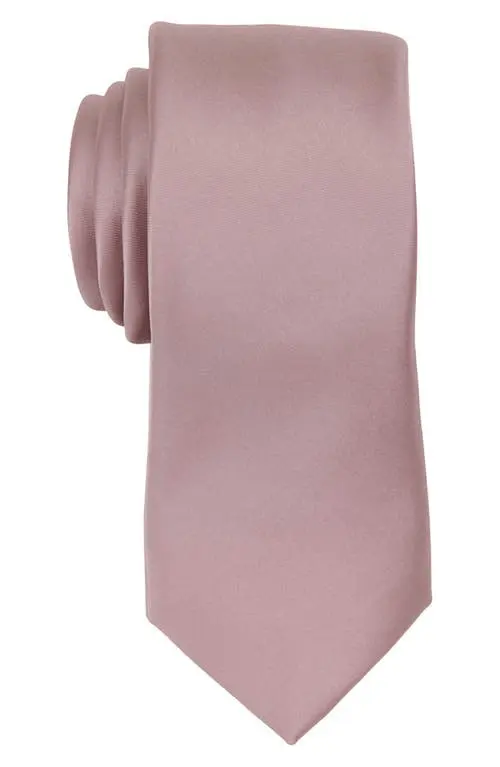 BROOKLYN BRIGADE Solid Satin Neck Tie - Rose Quartz