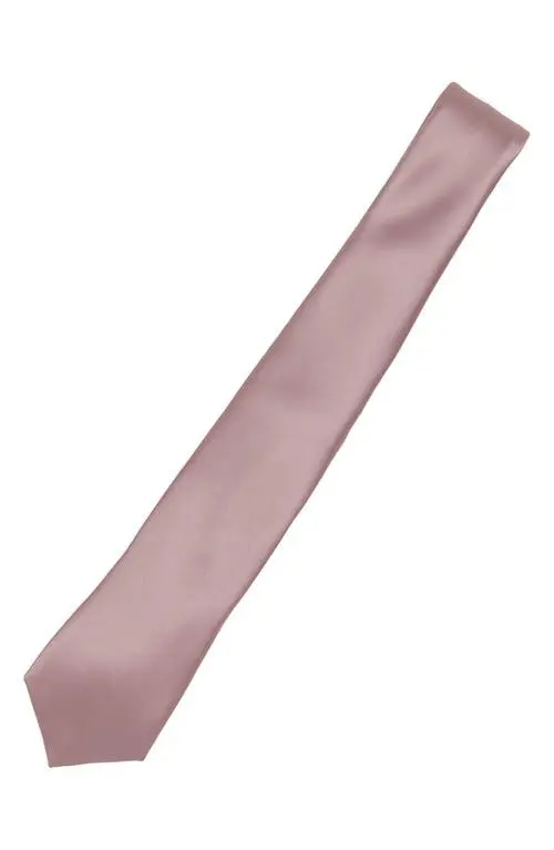 BROOKLYN BRIGADE Solid Satin Neck Tie - Rose Quartz
