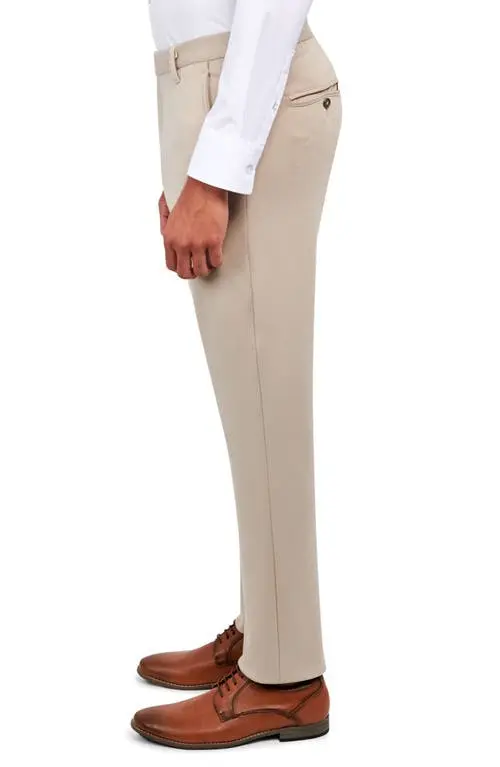 BROOKLYN BRIGADE Slim Fit Knit Dress Pants - Tan