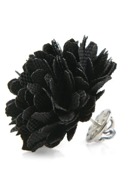 BROOKLYN BRIGADE Floral Lapel Pin - Black