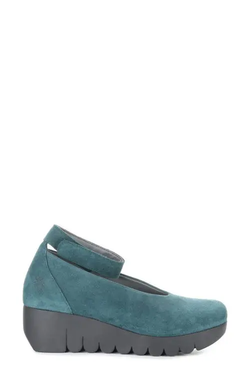 Fly London Vily Platform Wedge Pump - Petrol