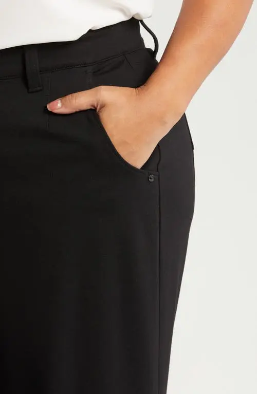 Wit & Wisdom Skyrise Flat Front Wide Leg Pants - Black