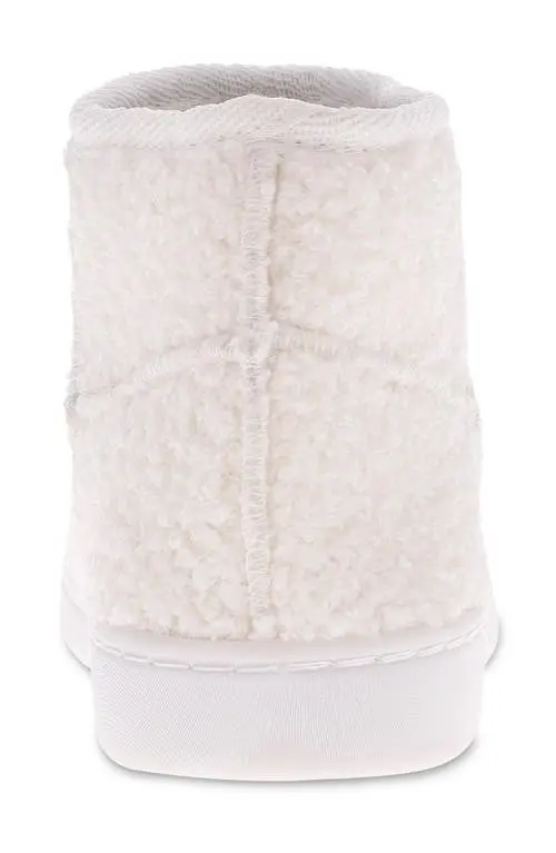 Mia Chill Smiley Faux Shearling Bootie Slipper - Saige Happy Face