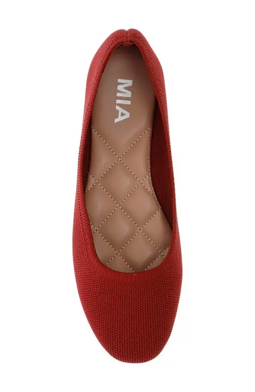 Mia Brendy Ballet Flat - Red Knit