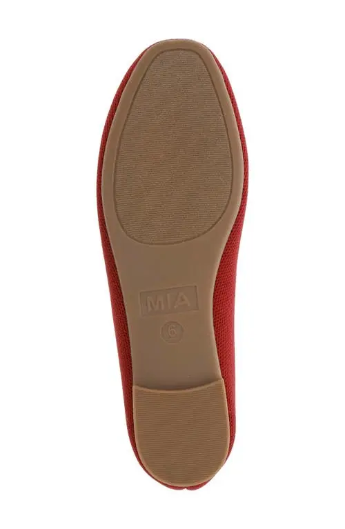 Mia Brendy Ballet Flat - Red Knit