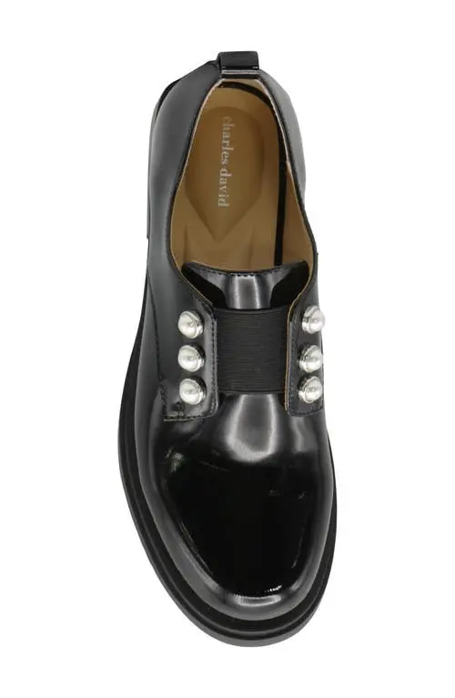CHARLES DAVID Gent Imitation Pearl Studded Loafer