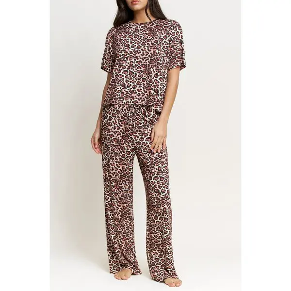 Honeydew Intimates All American Pajamas - Caramel Leopard