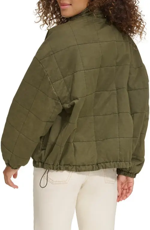 LEVI'S Box Quilted Water Resistant Cotton Jacket - Olive