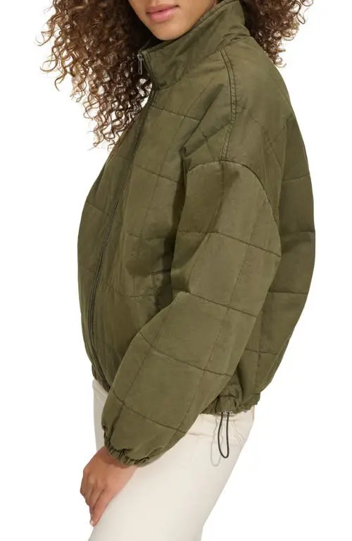 LEVI'S Box Quilted Water Resistant Cotton Jacket - Olive