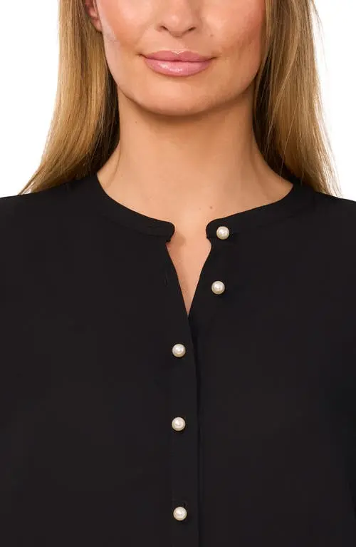 CECE DUPRAZ Pearl Button Georgette Blouse