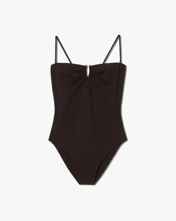 NILI LOTAN Shirred One-piece Swimsuit
