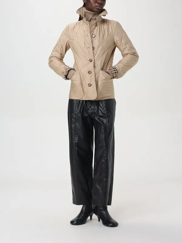 Burberry Ribbed Turtleneck Fine Knit Sweater - Beige