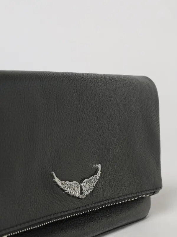 Zadig&Voltaire Leather Clutch With Chain Strap - Black 1