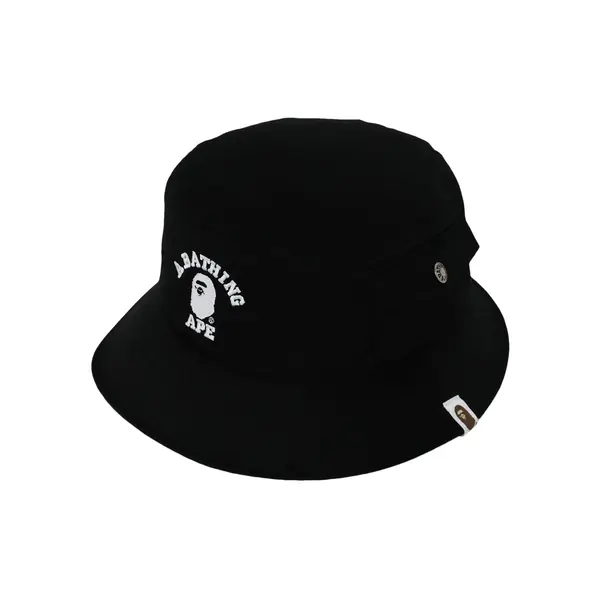 A BATHING APE College Pocket Bucket Hat - Black