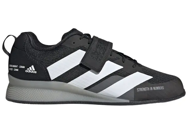 Adidas Adipower 3 Athletic Sneakers - Core Black/cloud White/grey Three